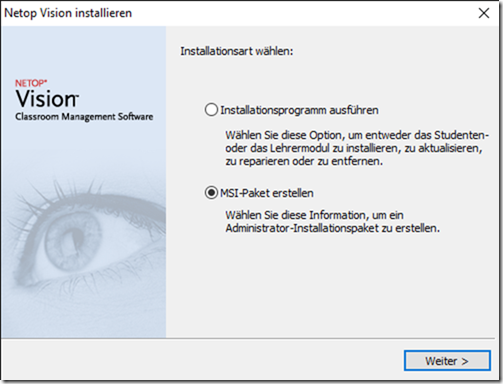Netop Vision Pro verteilen | ictschule